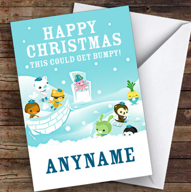 Octonauts Characters N The Snow Personalised Children's Christmas Card ...