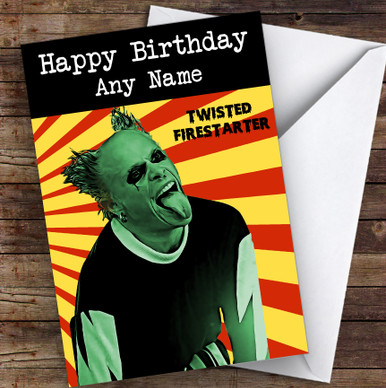 The Prodigy Keith Flint Celebrity Personalised Birthday Card - Party ...