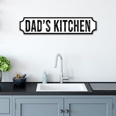 Dad's Kitchen Family Funny Any Colour Any Text 3D Train Style Street ...