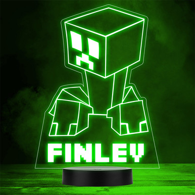 Minecraft Gaming Character Creeper LED Personalised Gift Night Light ...