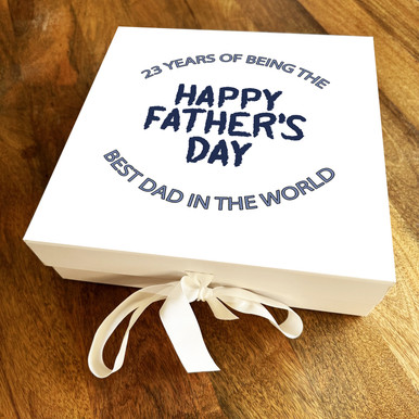 Square Father's Day Years Of Being Best Dad In World Personalised Gift ...