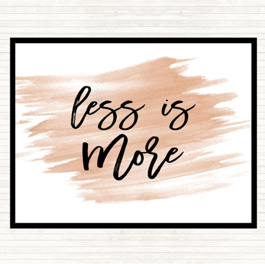 Watercolour Less Is More Quote Placemat - Party Animal Print