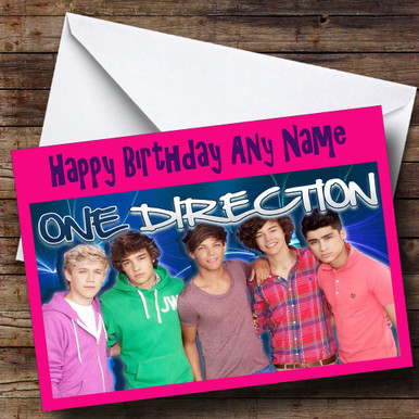 One Direction Customised Birthday Card - Party Animal Print