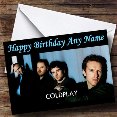 Coldplay Customised Birthday Card - Party Animal Print