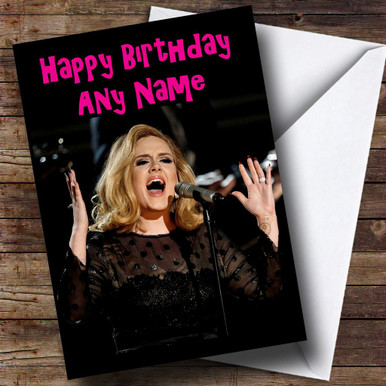 Adele Customised Birthday Card - Party Animal Print