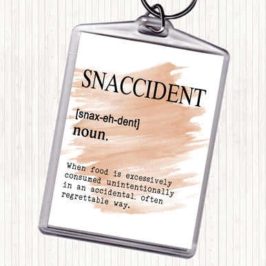 Watercolour Word Definition Snaccident Quote Keyring - Party Animal Print