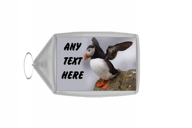 Puffin Keyring - Party Animal Print