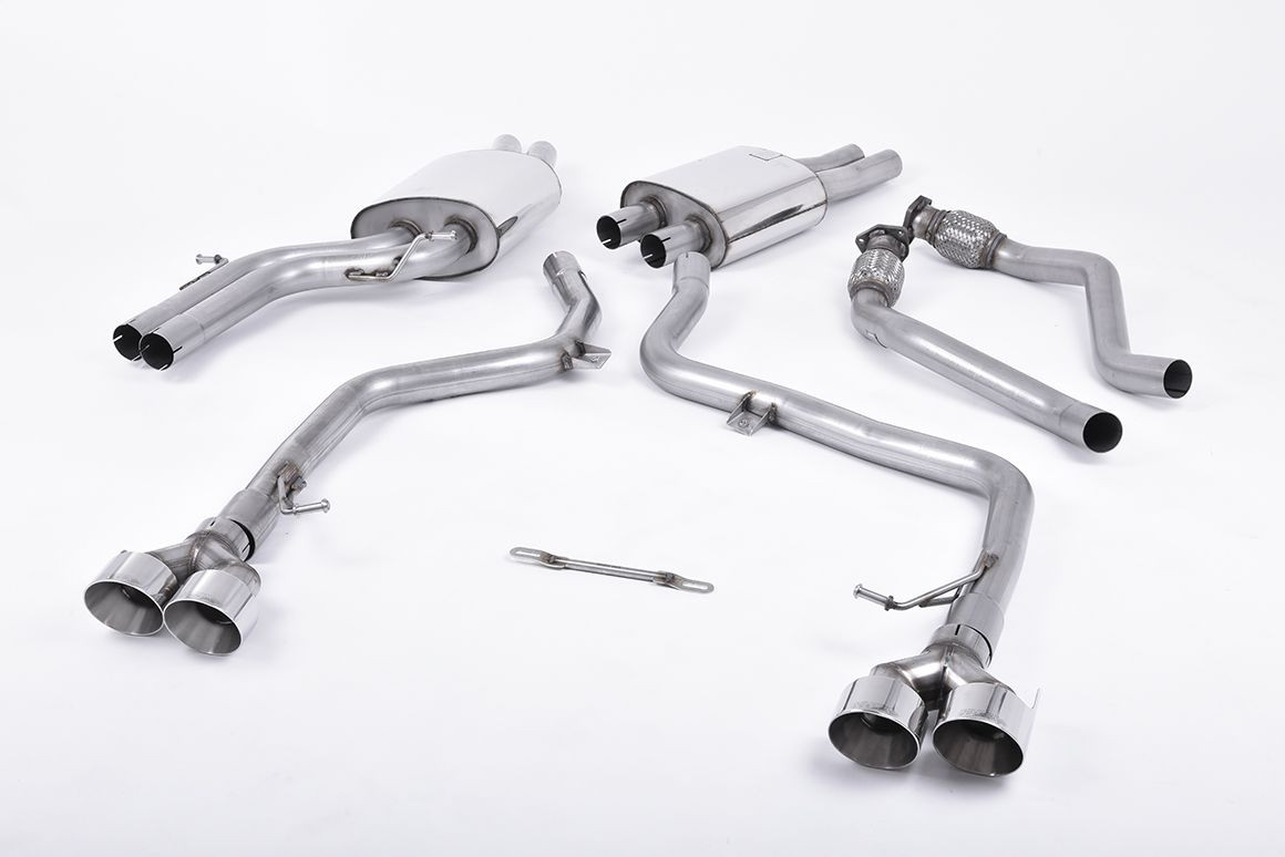 Milltek Cat Back Exhaust Quad Outlet Polished Tips
