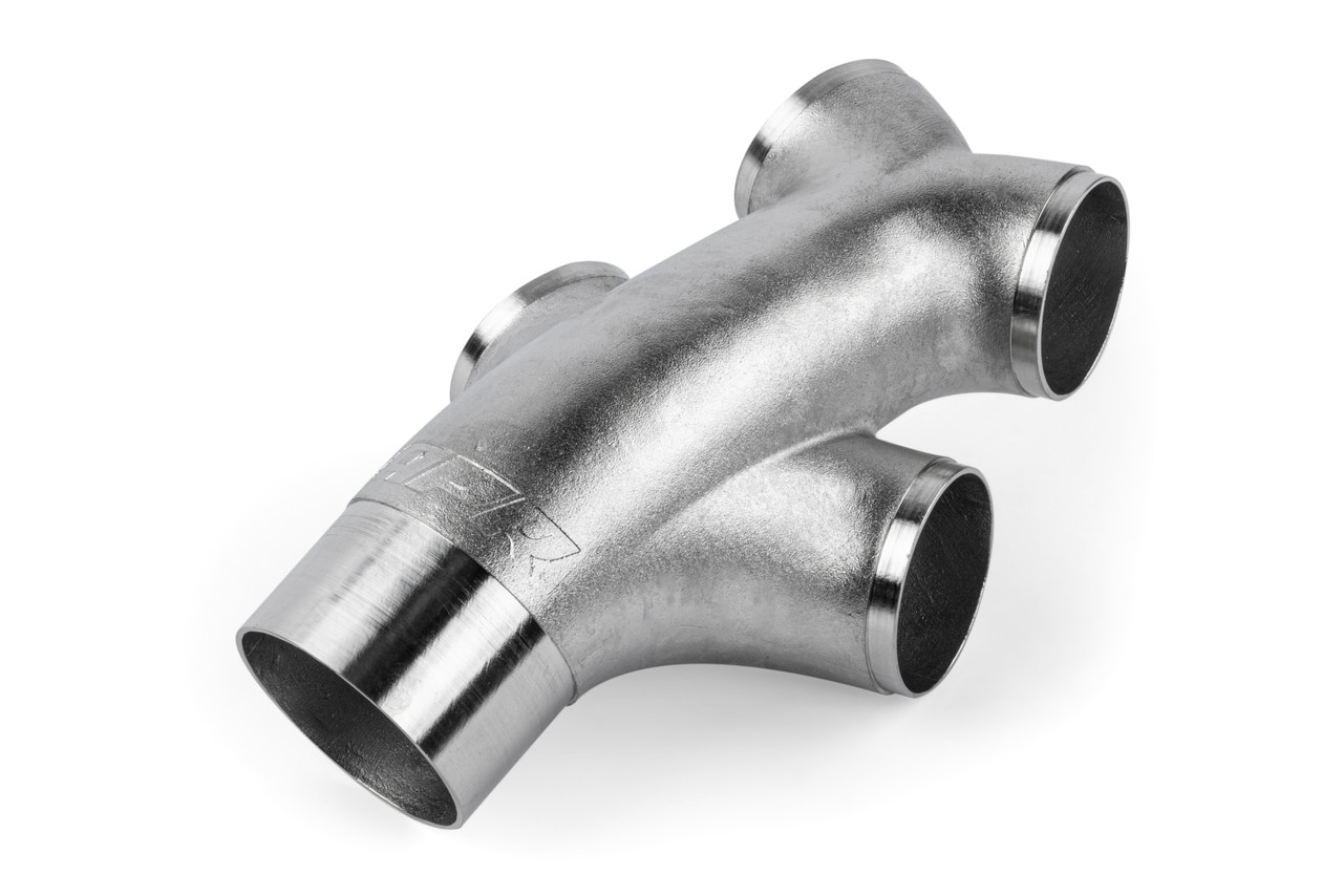 APR Cast Stainless Steel Double Y Splitter - 76mm (3") to Quad 63.5mm ...