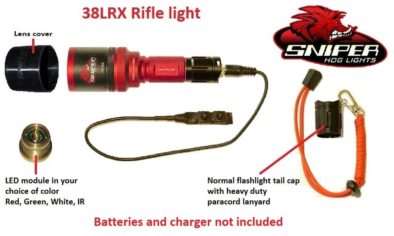 38LRX Rifle Light with 1 - 4 colors