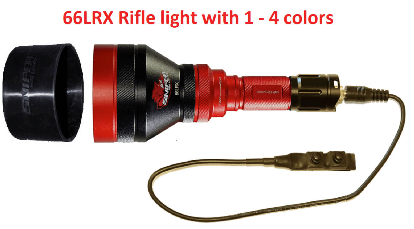 66LRX Rifle Light with 1 - 4 colors