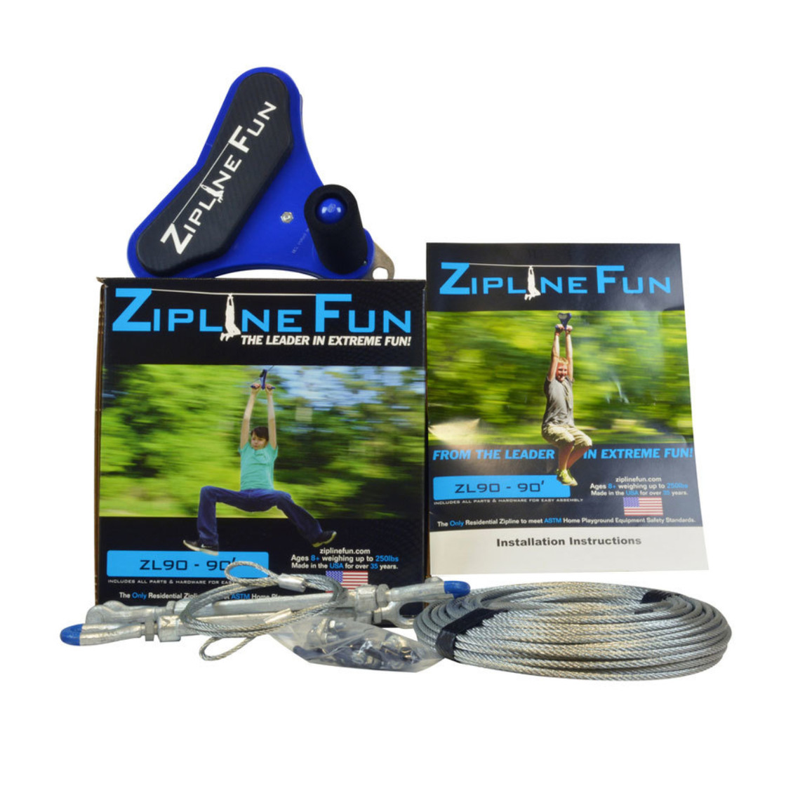 Zip Line for Swing Sets - Swing Set Mall