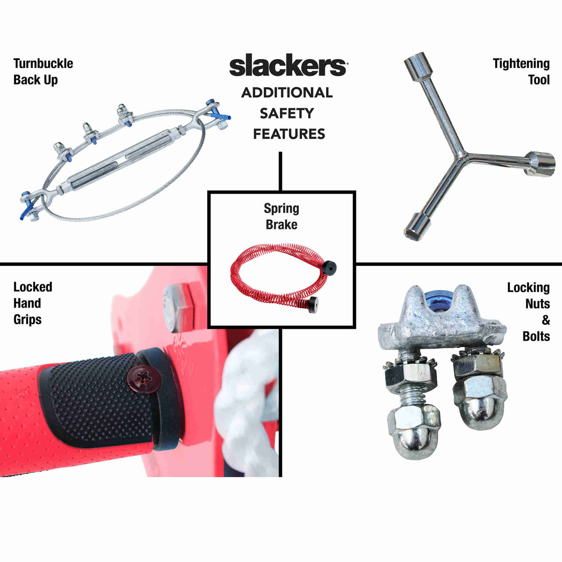Slackers 90 ft Eagle Zipline Kit with Spring Brake - SwingSetMall.com