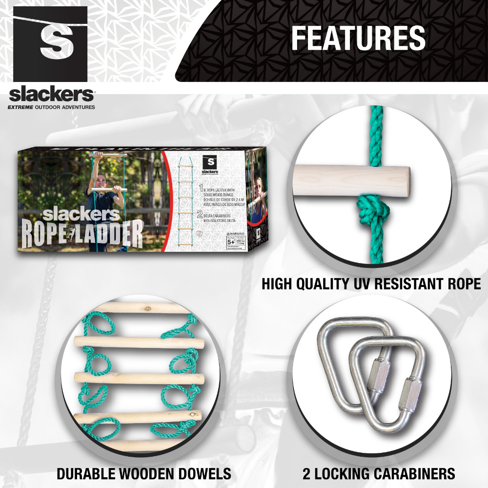 Slackers 8 ft Ninja Rope Ladder - SwingSetMall.com