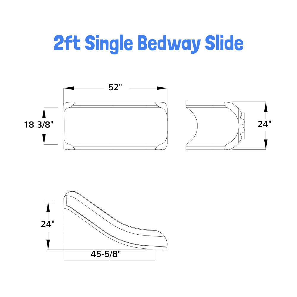 Commercial Single Bedway Playground Slide - SwingSetMall.com