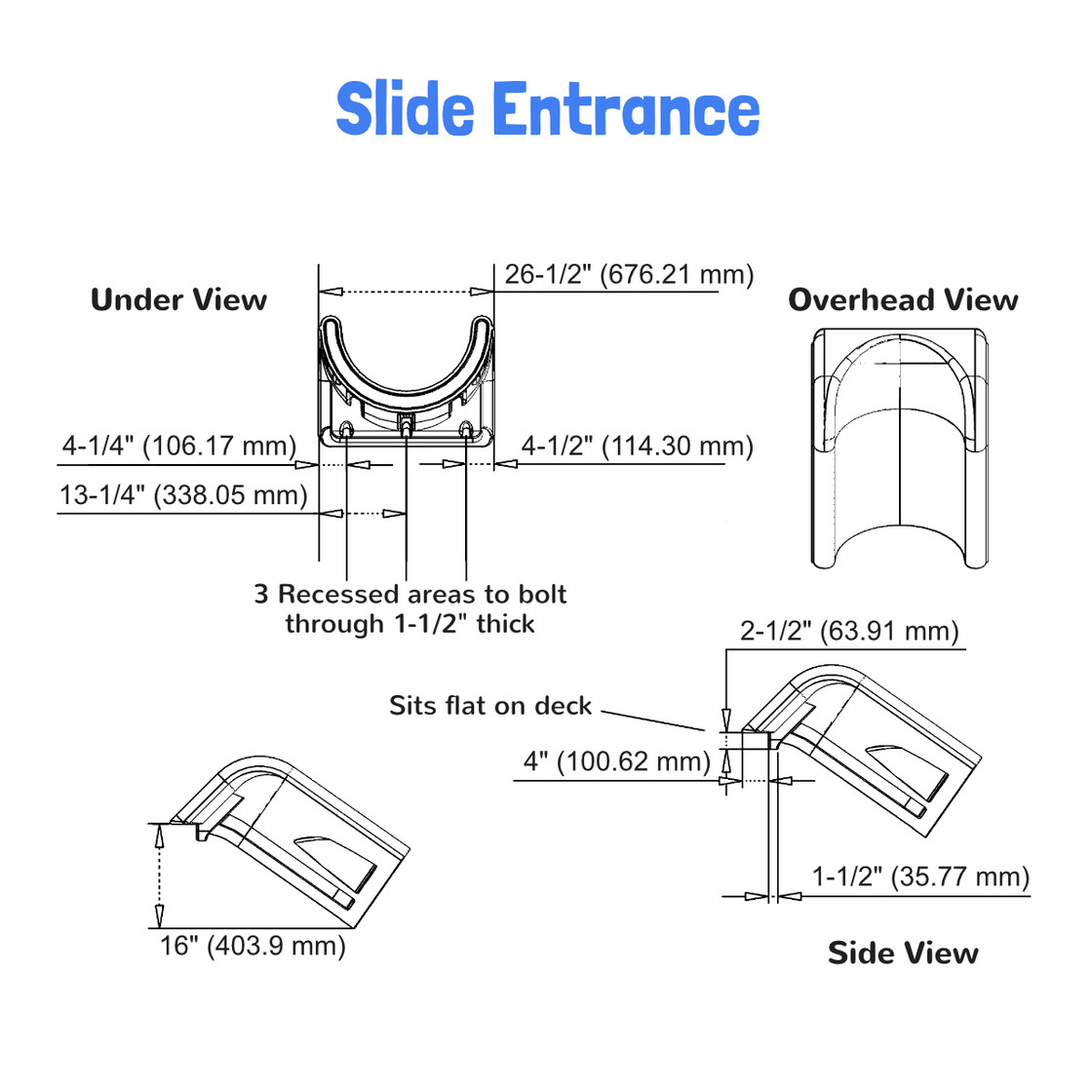 Starglide Commercial Sectional Slide with Open Entrance - SwingSetMall.com