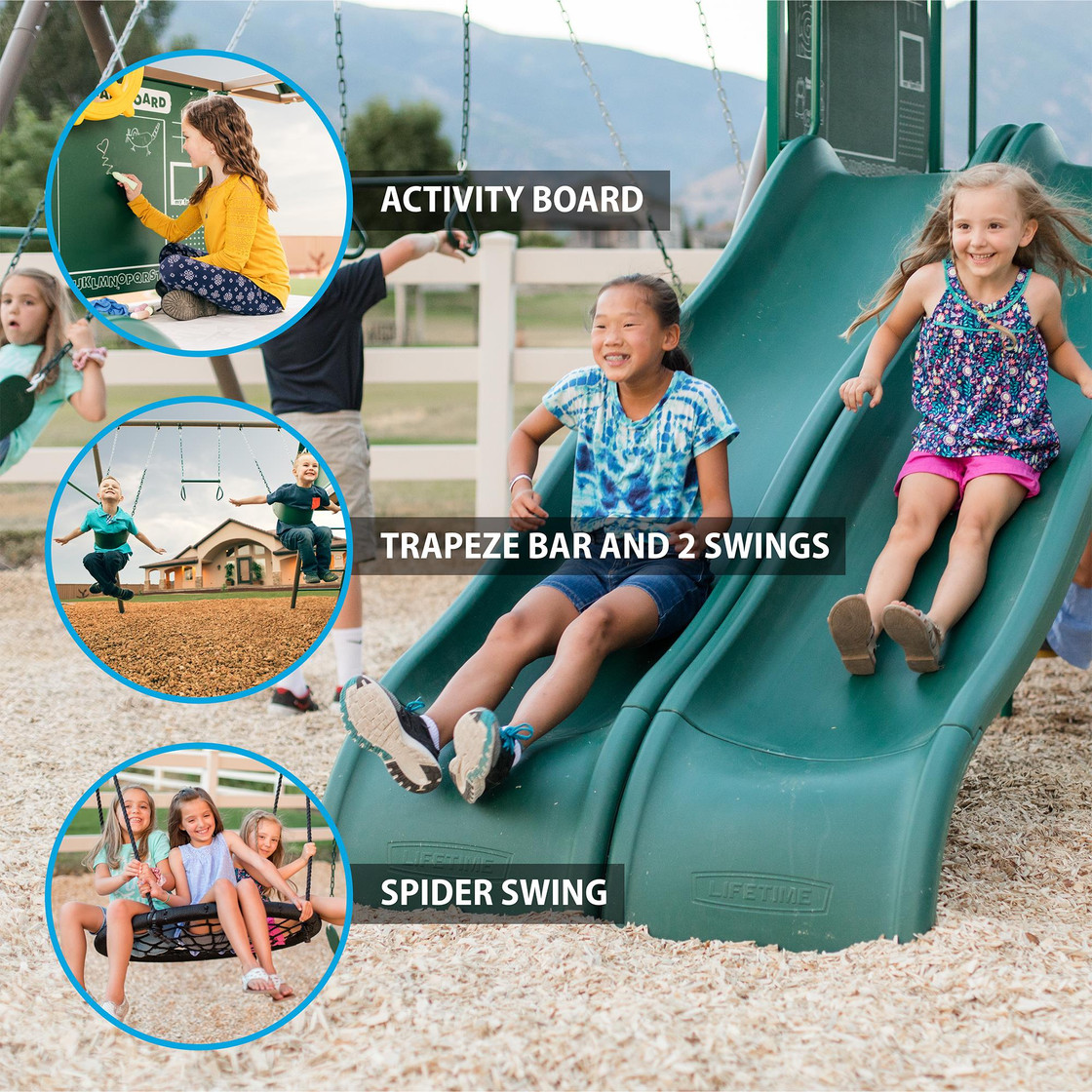 Lifetime Big Stuff Two-Slide Swing Set - SwingSetMall.com
