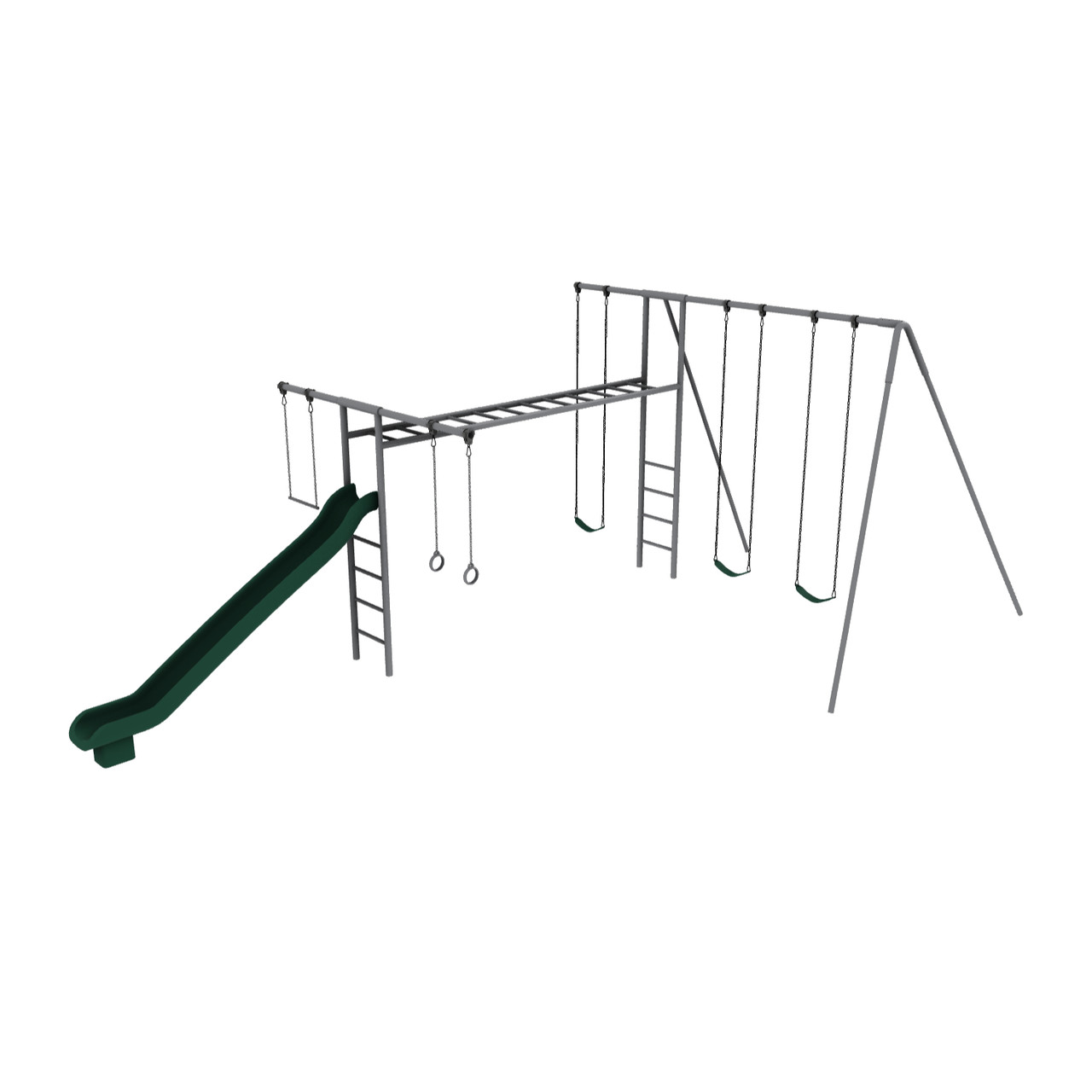 Metal Super Swing Set with Slide - SwingSetMall.com