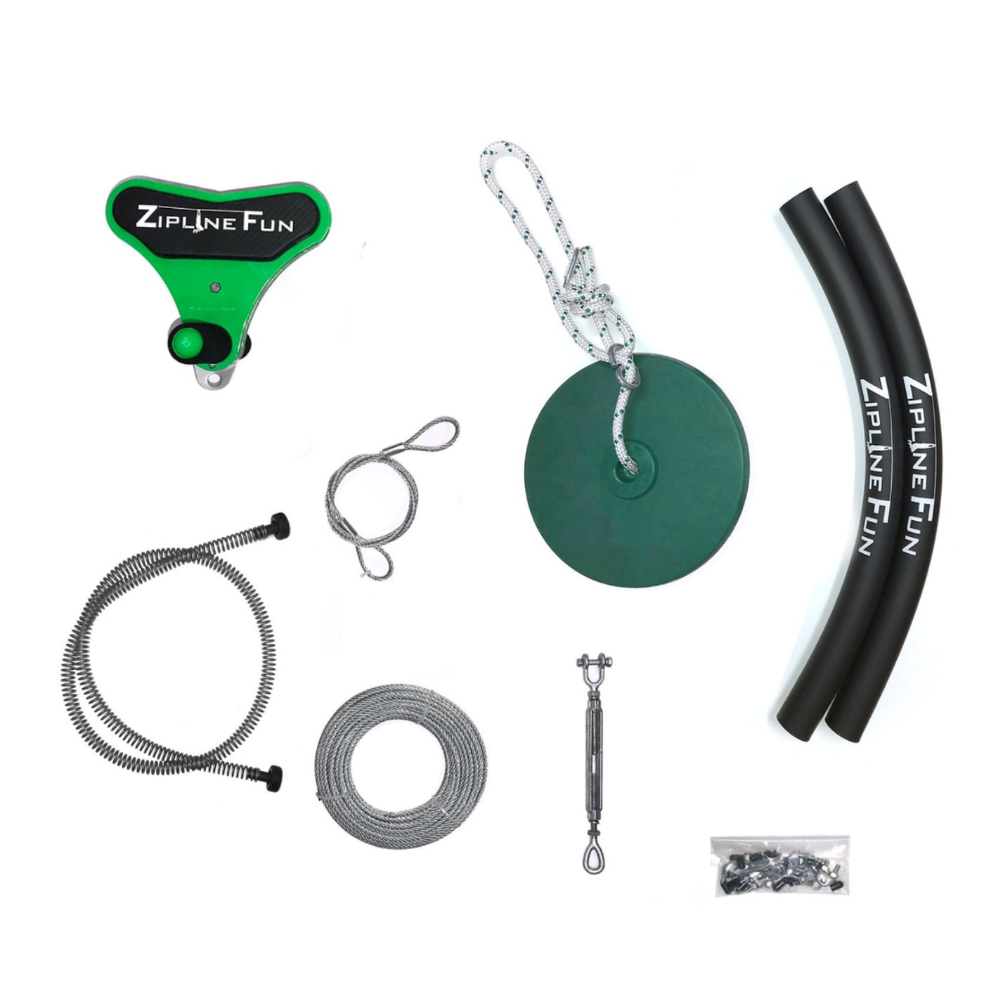 Slackers 70 ft Hawk Zipline Kit with Spring Brake - SwingSetMall.com