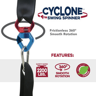 10 ft Tree Swing Strap with Cyclone Spinner Swivel - SwingSetMall.com