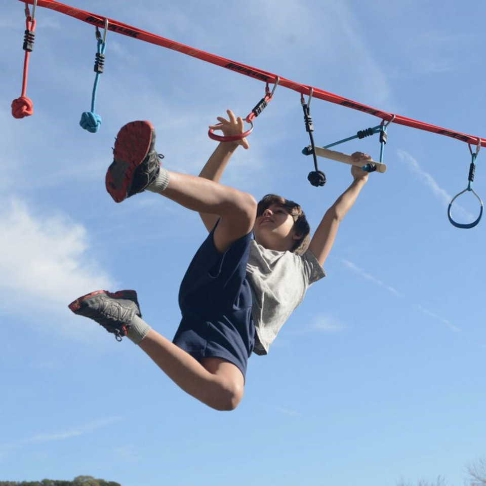 Slackers NinjaLine 36 ft Intro Kit with 7 Hanging Obstacles ...