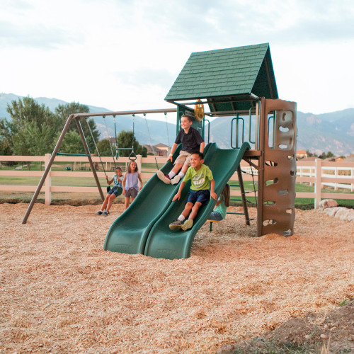 Lifetime Big Stuff Two-Slide Swing Set - SwingSetMall.com