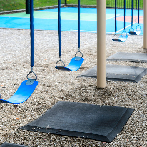 Beveled Swing Mat for Commercial Playground - SwingSetMall.com