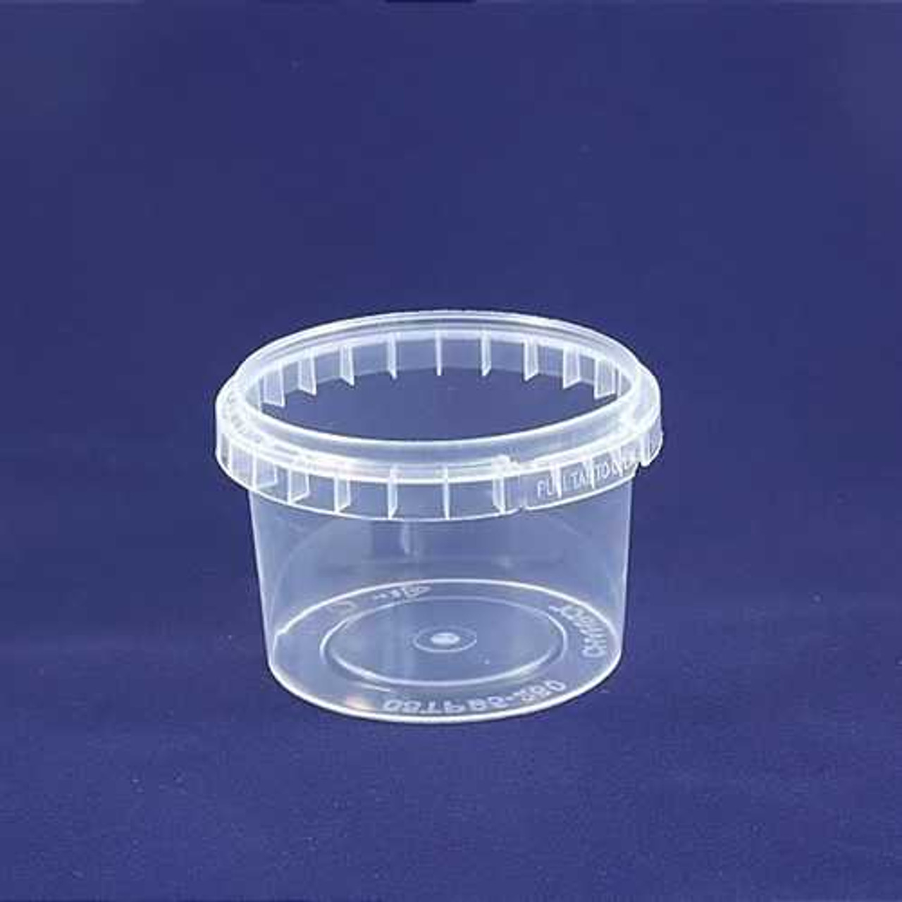 Tamper proof 250ml Clear Round Containers Lids a pack of 360 set