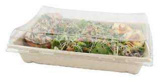 Sabert Lids | 750 ML Sabert Pagoda Rectangular Tray Lids