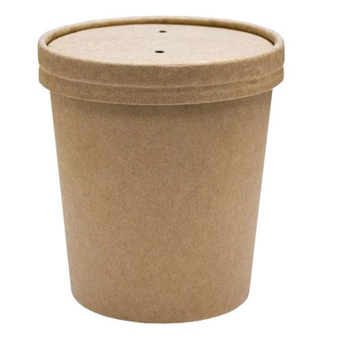 B2B of Dispo Brown Paper Soup Lids 8-16oz [49020] Just LIDS