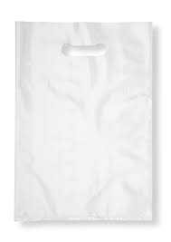 Buy White Plastic Patch Handle Bag Swayze [15x18+3inch]