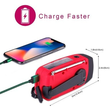 Emergency Solar | Hand Crank Weather Radio | Flashlight