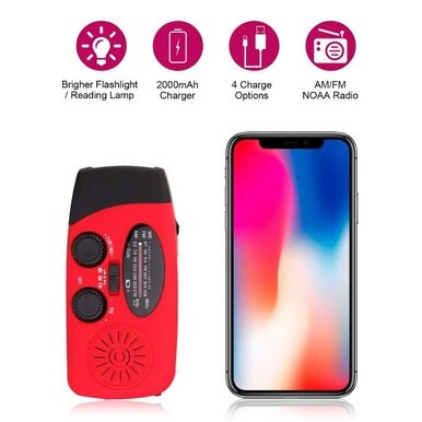 Emergency Solar | Hand Crank Weather Radio | Flashlight