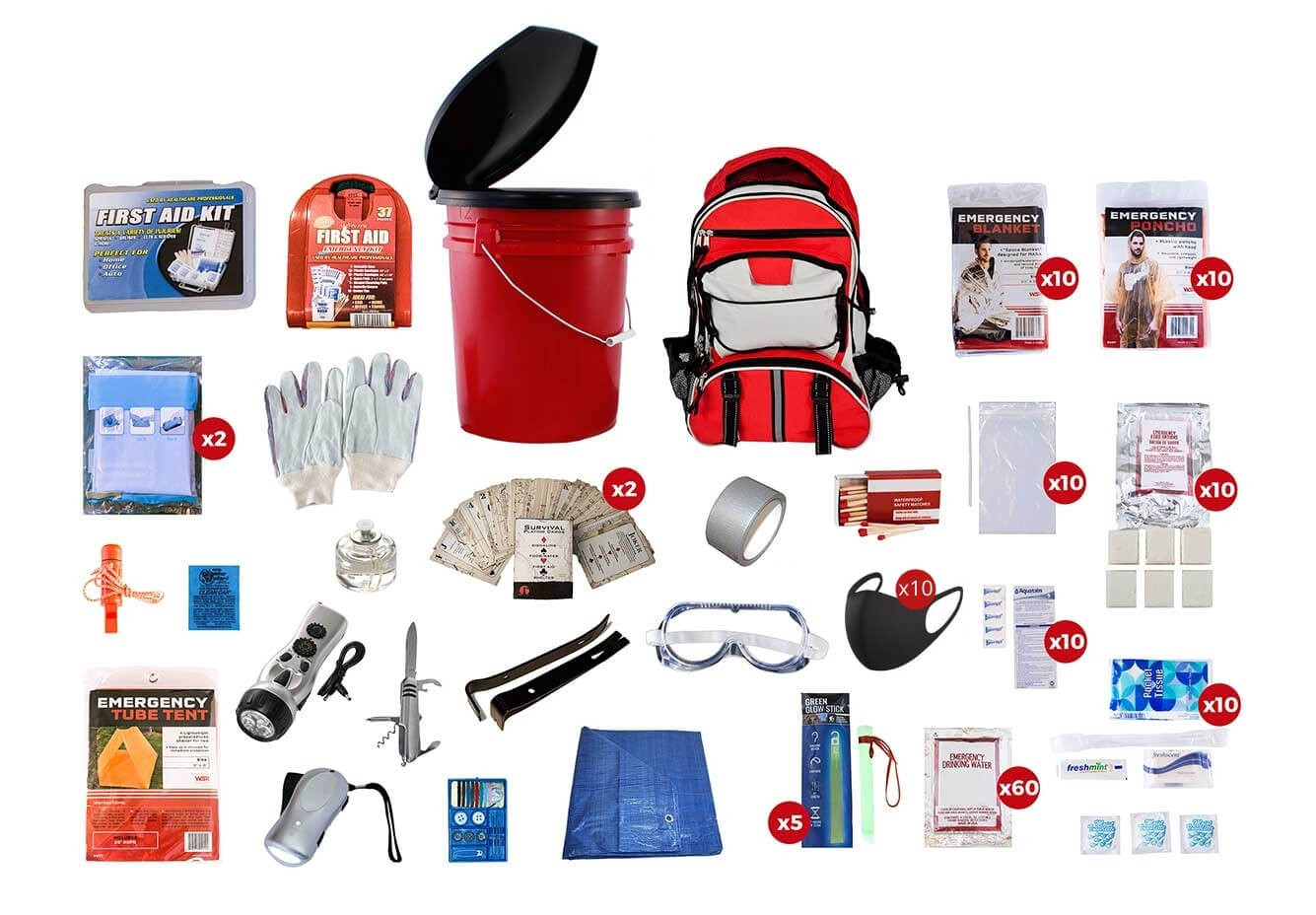 Survival Pro Shop | 1 Person Emergency Kit | Survival Bag | 72 Hours