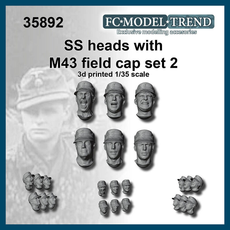 SS Heads M43 Field Caps #2