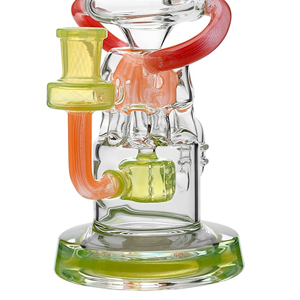Recycler Dab Rig with Fab and Donut Perc: Neon Summer Rig ...