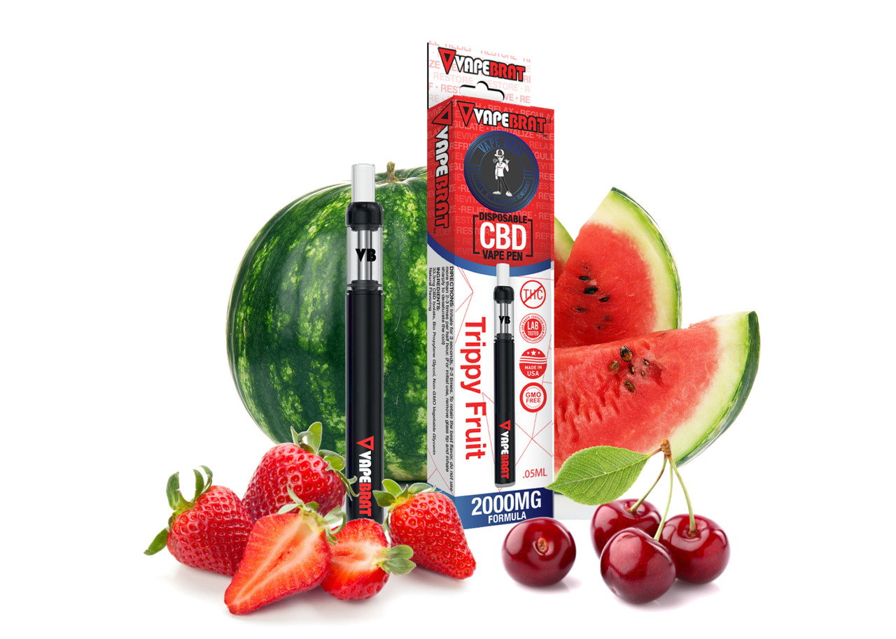 VapeBrat Disposable Pen: Trippy Fruit: 2000mg - wholesalesmokeshop.com