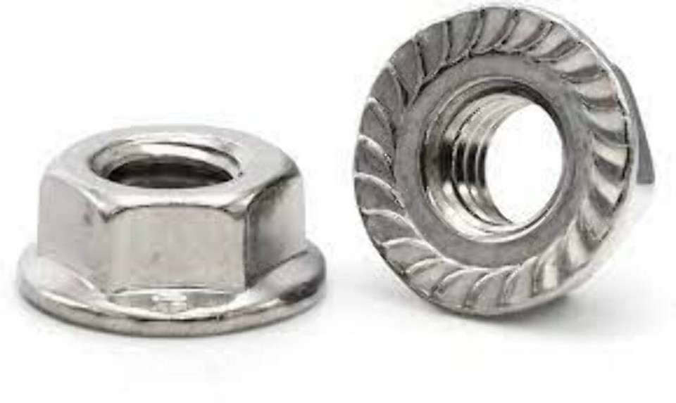 3/8-16 Serrated Flange Hex Lock Nut Steel Zinc - YAGI Pipe & Steel