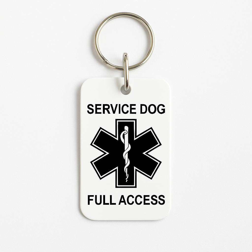 Service Dog Full Access Collar Tag – Durable Plastic ID with Medical ...