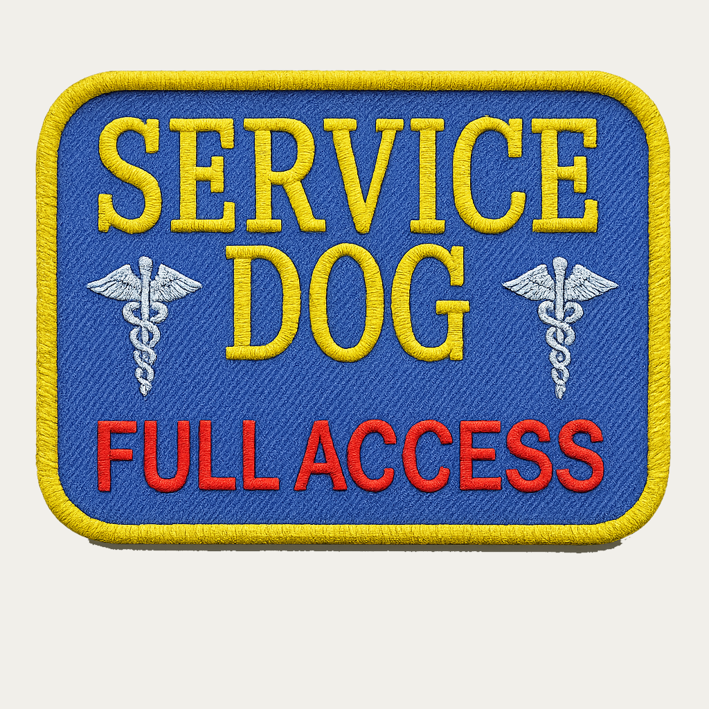 Service Dog Full Access Patch – Bold Sew-On Identification – 3" x 3 ...