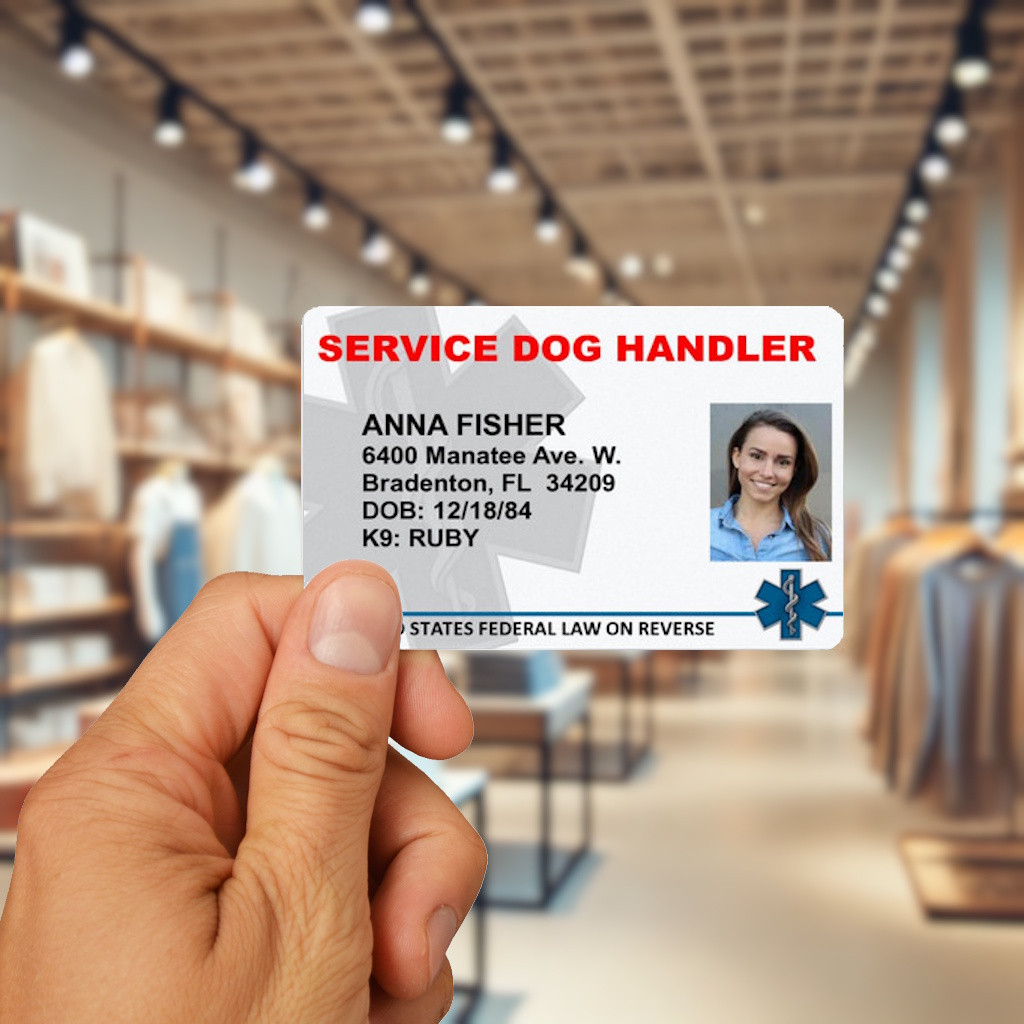 Official Service Dog Handler ID Card – ADA Compliant Badge with Federal ...
