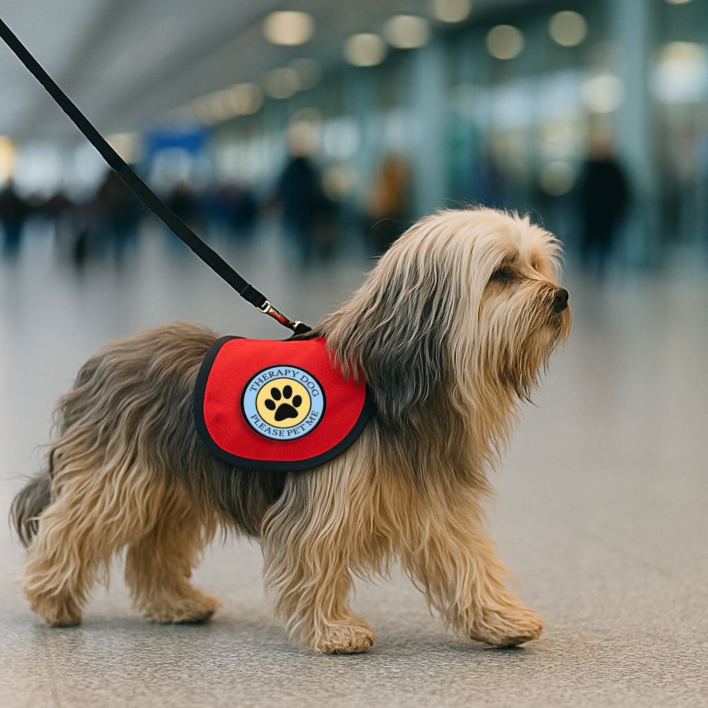 Therapy Dog Vest for Small Dogs – Soft Cape-Style with Two Paw Print ...
