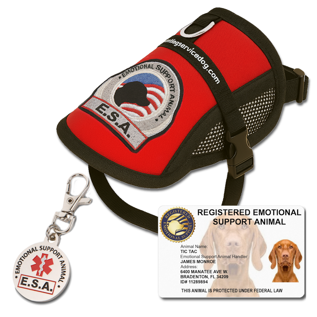 Emotional Support Animal (ESA) ID Cards, Registration, Certificates & Vests