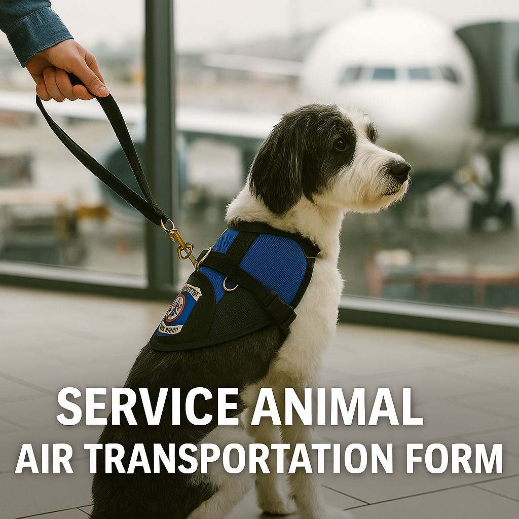 Service Animal Air Transportation Form – DOT Rules & ADA Rights ...