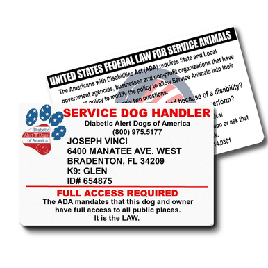 Diabetic Alert Dogs of America - Service Dog Handler - Client [Code Req]