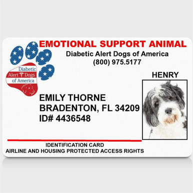 Diabetic Alert Dogs of America - Emotional Support Dog [Code Req]