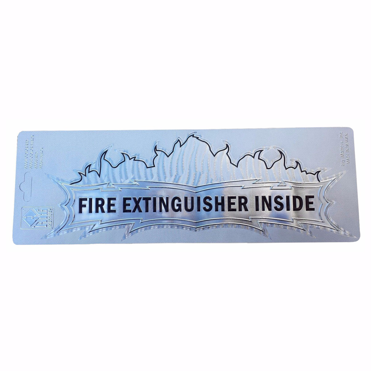 "Fire Extinguisher Inside" Foil Decal, 3"x10" - UATPARTS