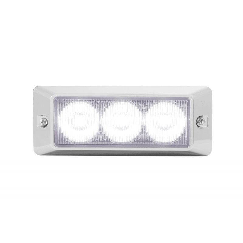 3 LED Warning Light, White - UATPARTS