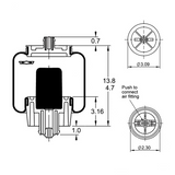 VOLVO CAB SUSPENSION AIR BAG - 21165207 8074629 & 20462622 1S5-171 ...