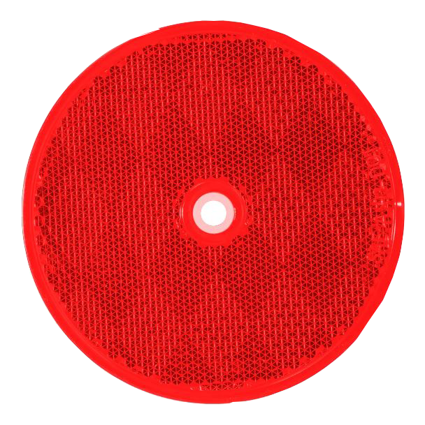 3-1/4" Round Red (Center Mount) Reflectors (10 PCS) - UATPARTS
